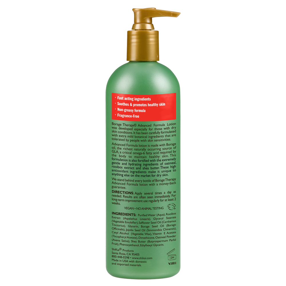 Shikai Products - 16 oz Borage Therapy Lotion - Advanced Formula