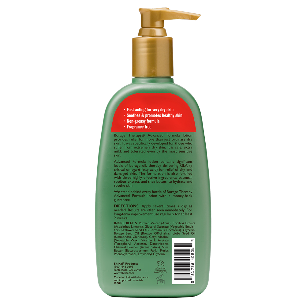 Shikai Products - 8 oz Borage Therapy Lotion - Advanced Formula